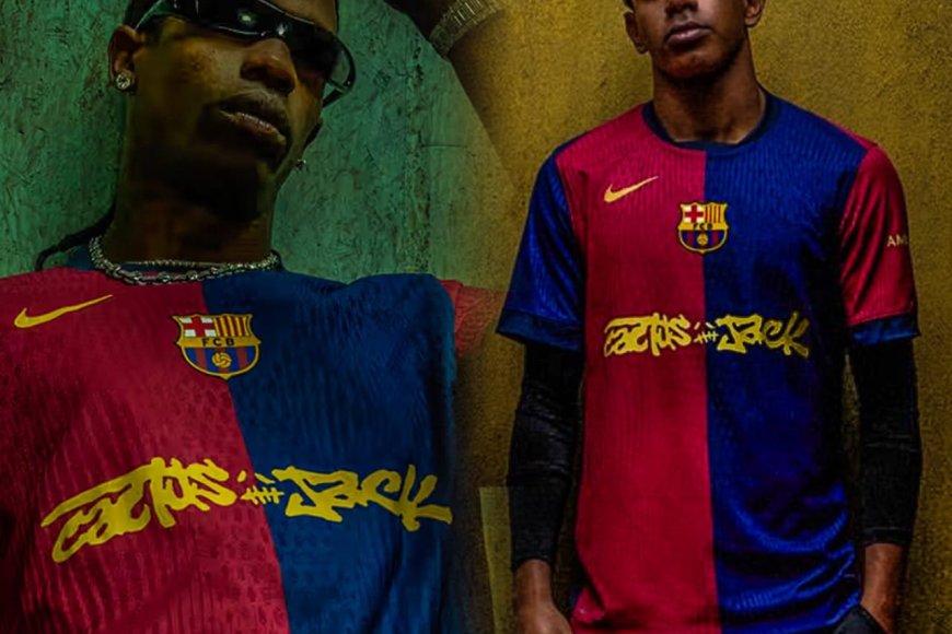 FC Barcelona Unveils Special Travis Scott Kit - As E Dey Happen